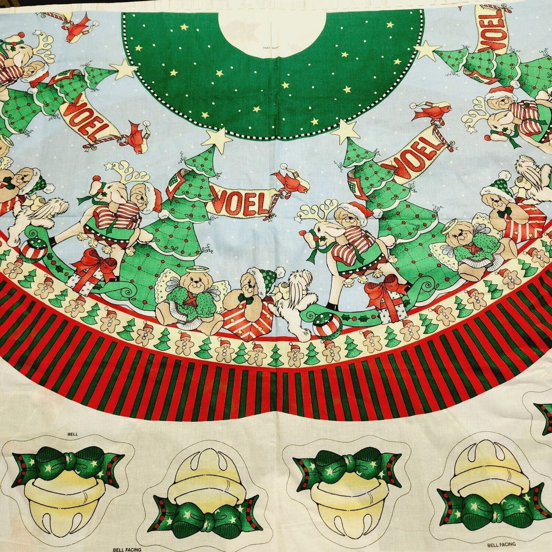 Patty Reed Teddy Bears Rock Around the Christmas Tree Skirt Cut and Sew ...