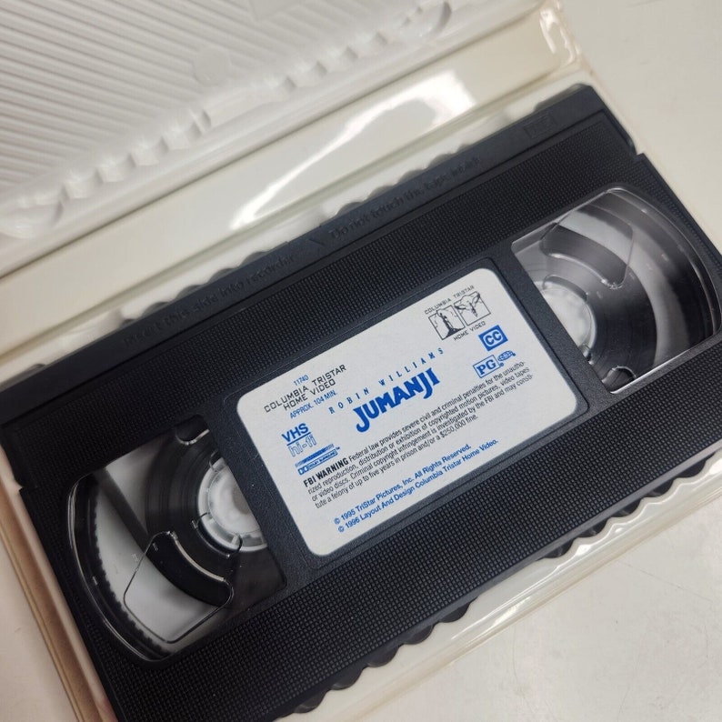Jumanji VHS 1996 Clamshell Robin Williams Bonnie Hunt Kirsten Dunst - Etsy