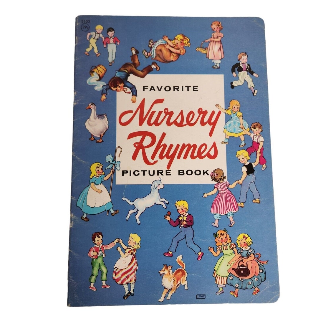 Favorite Nursery Rhymes Picture Book 1965 James and Jonathan - Etsy