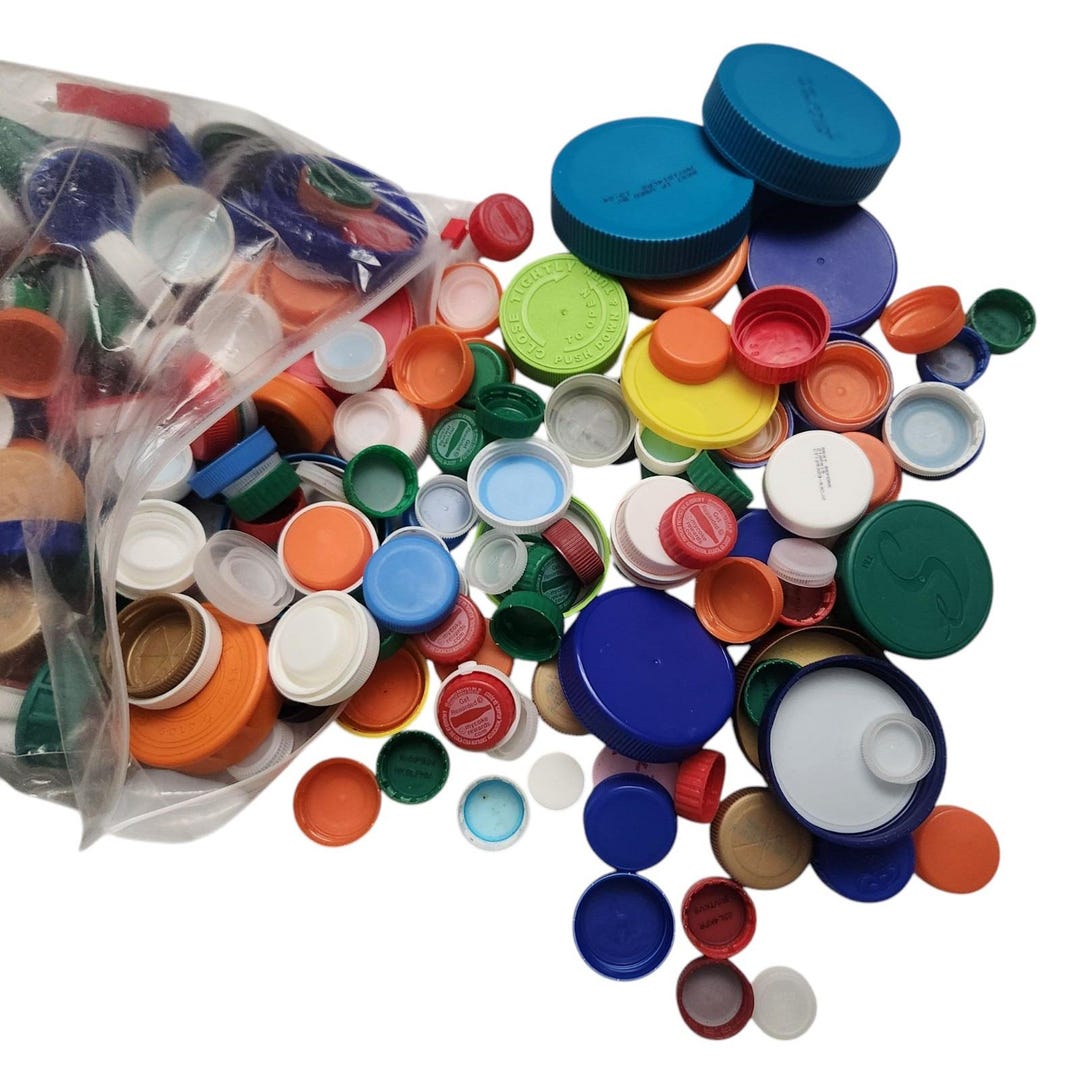 3 Lbs+ Mix Recycled Plastic Bottle Cups Lids Milk Soda Coke for Craft ...