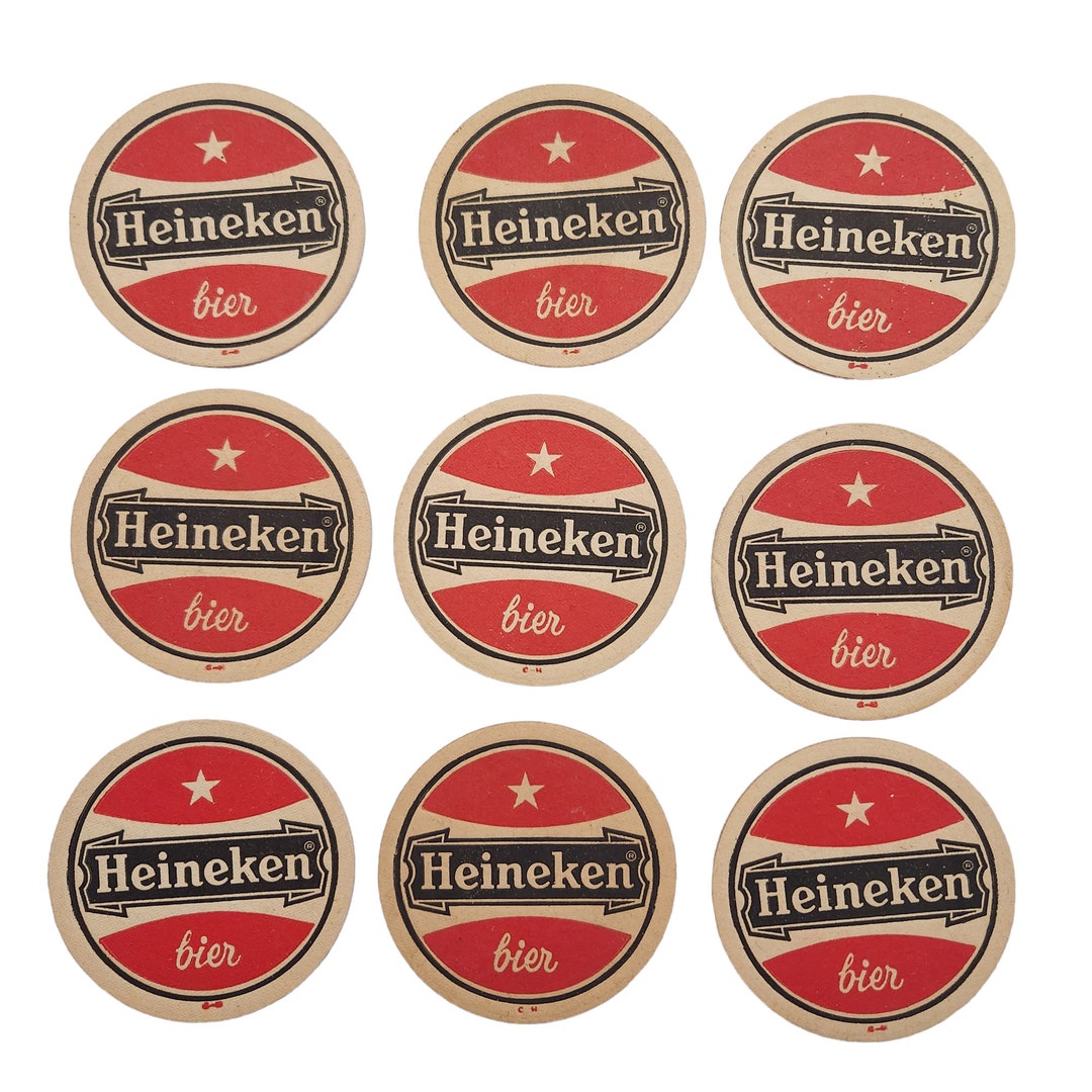 Vintage Heineken Beer the Original Quality Coasters 9 Printed in ...