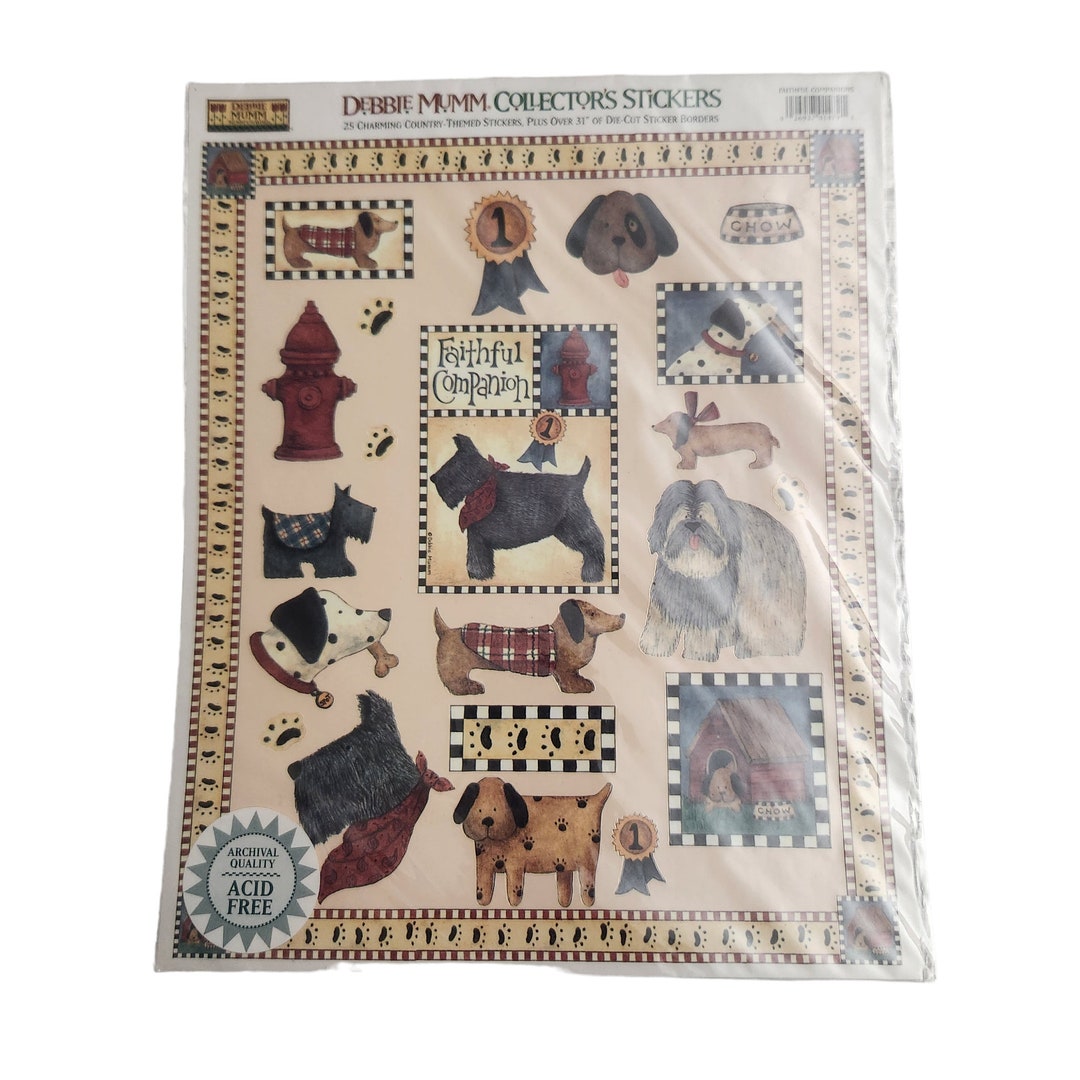 Vintage 90s Debbie Mumm Collector's Stickers Faithful Companion ...
