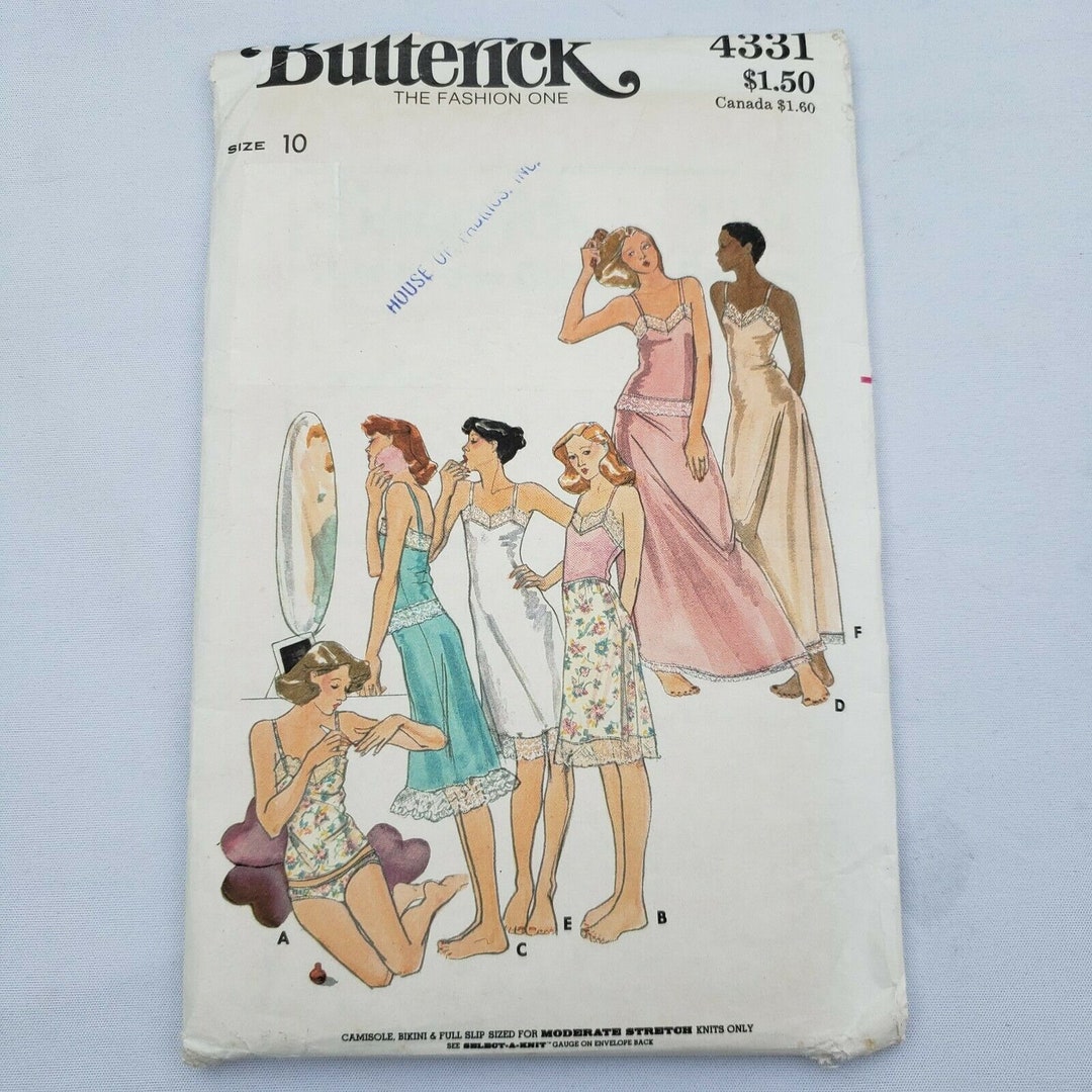 1970s Vtg Butterick Sewing Pattern 4331 Misses Camisole Bikini Half ...