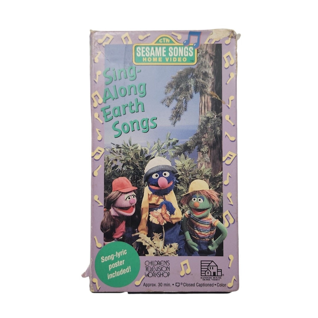 Vintage 1993 Sesame Street Home Video Sing-along Earth Songs VHS Tape ...