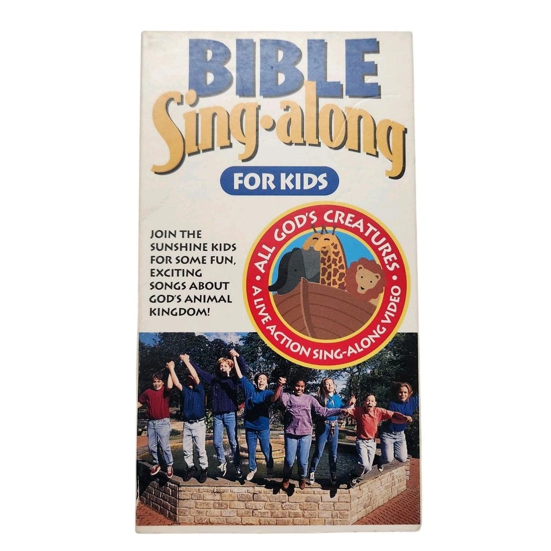 Bible Sing Along for Kids VHS Tape All God's Creatures Sunshine ...