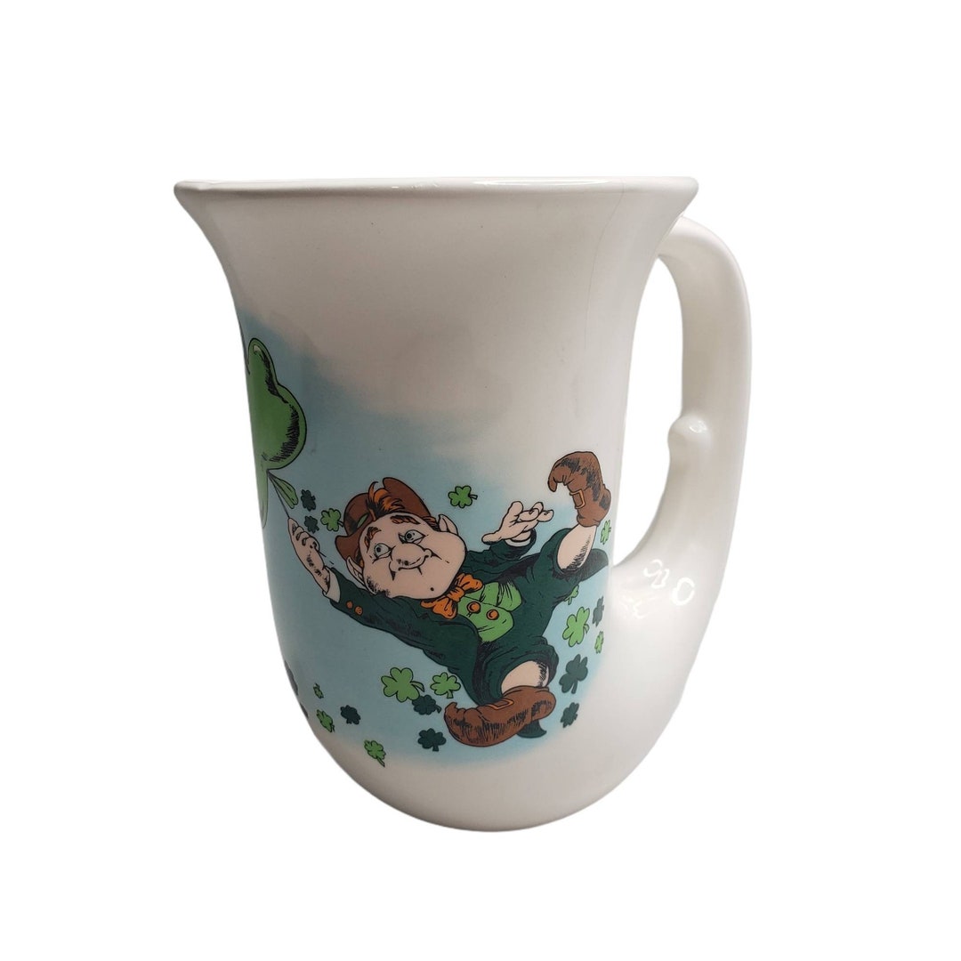 Vintage Inarco Leprechaun Cup Irish Clovers - Etsy