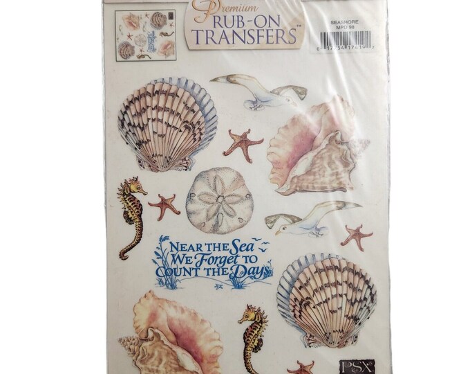 Seashore Sea Shells Vintage Rub on Transfers by Tulip - Etsy