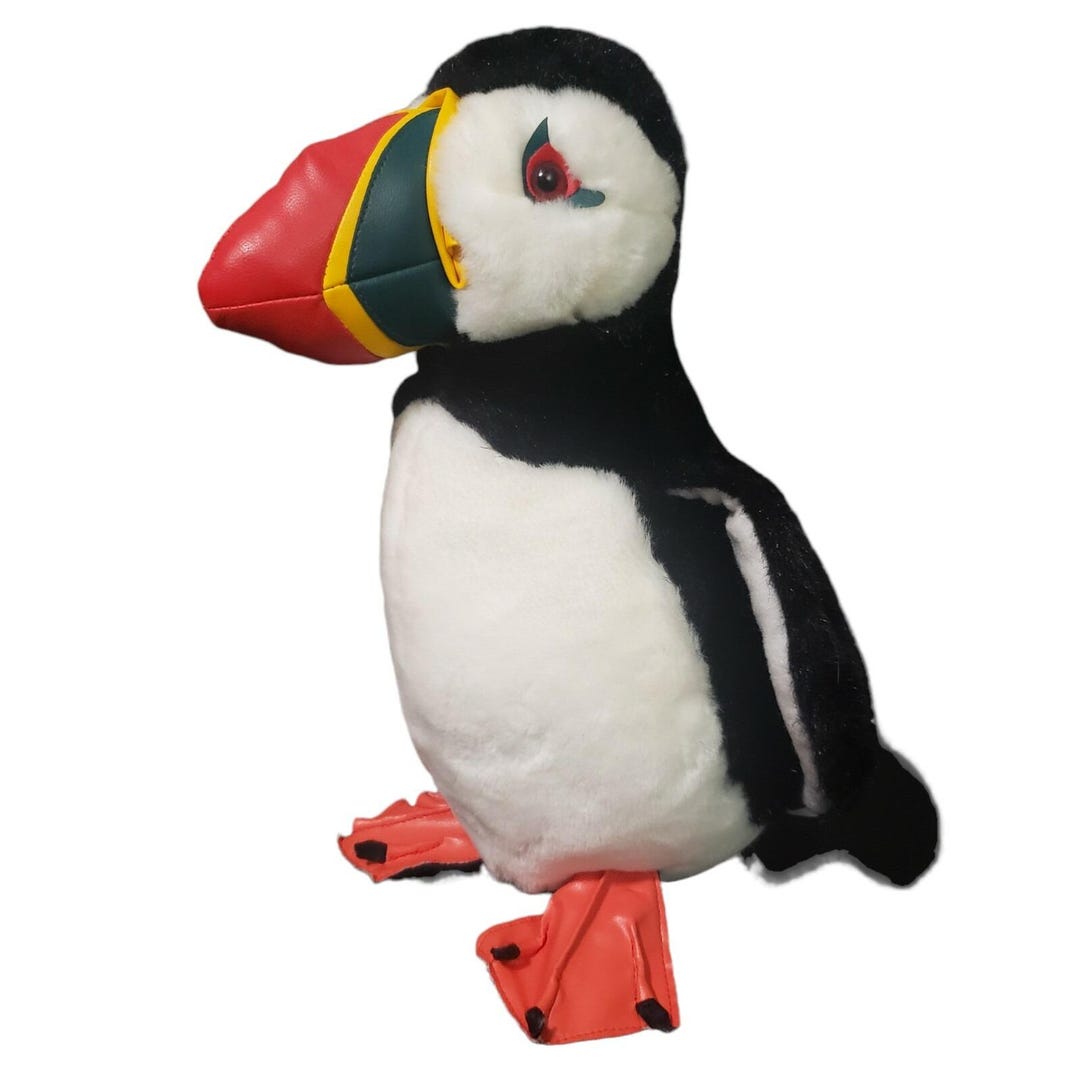 Vintage L.L. Bean Plush Puffin Toy Douglas Cuddle Toys by Douglas 1985 ...