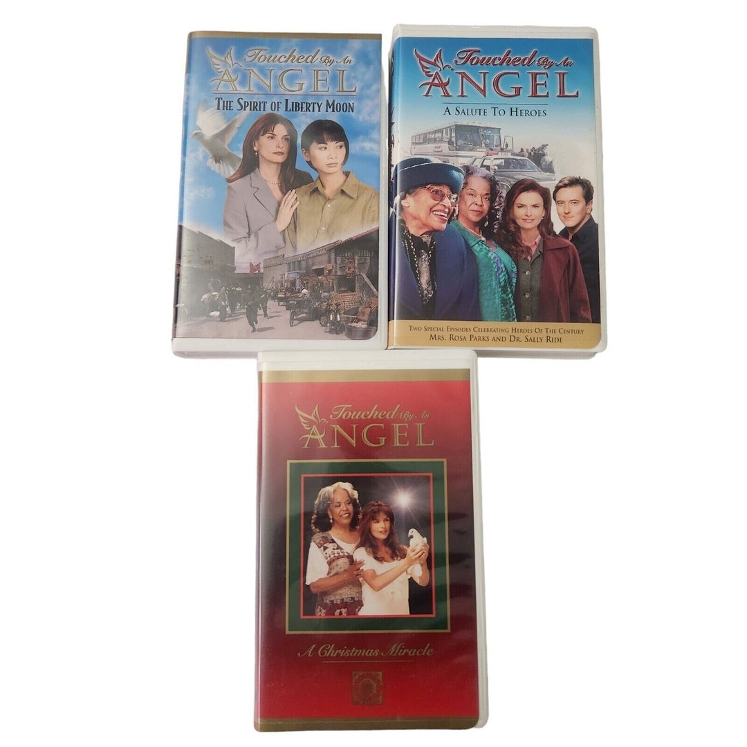Vintage Touched by an Angel VHS CBS Video Cassette Clamshell Lot of 3 ...