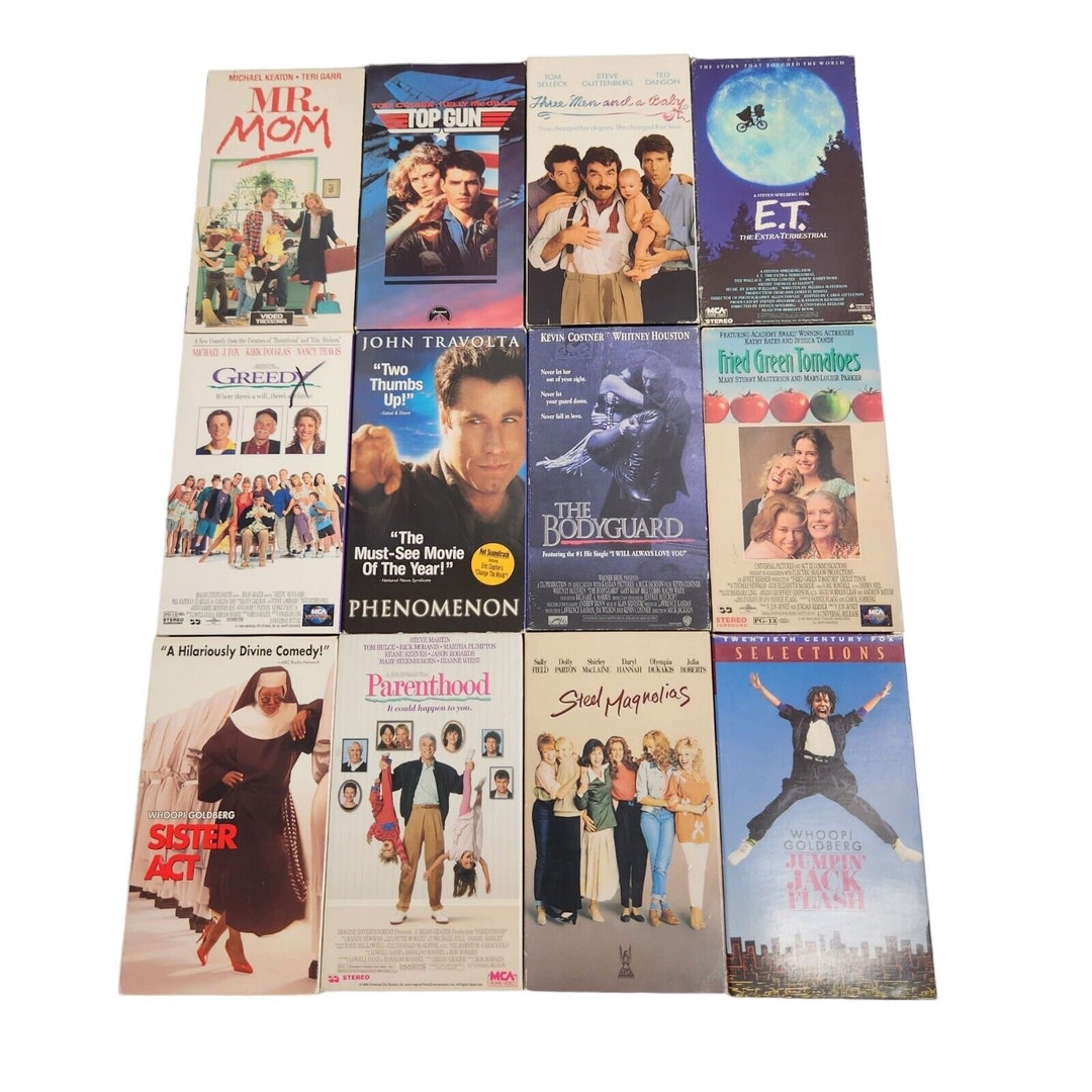 Cult Classic VHS Lot 0f 12 80s 90s Comedy Drama the Bodygaurd Mr Mom ET ...