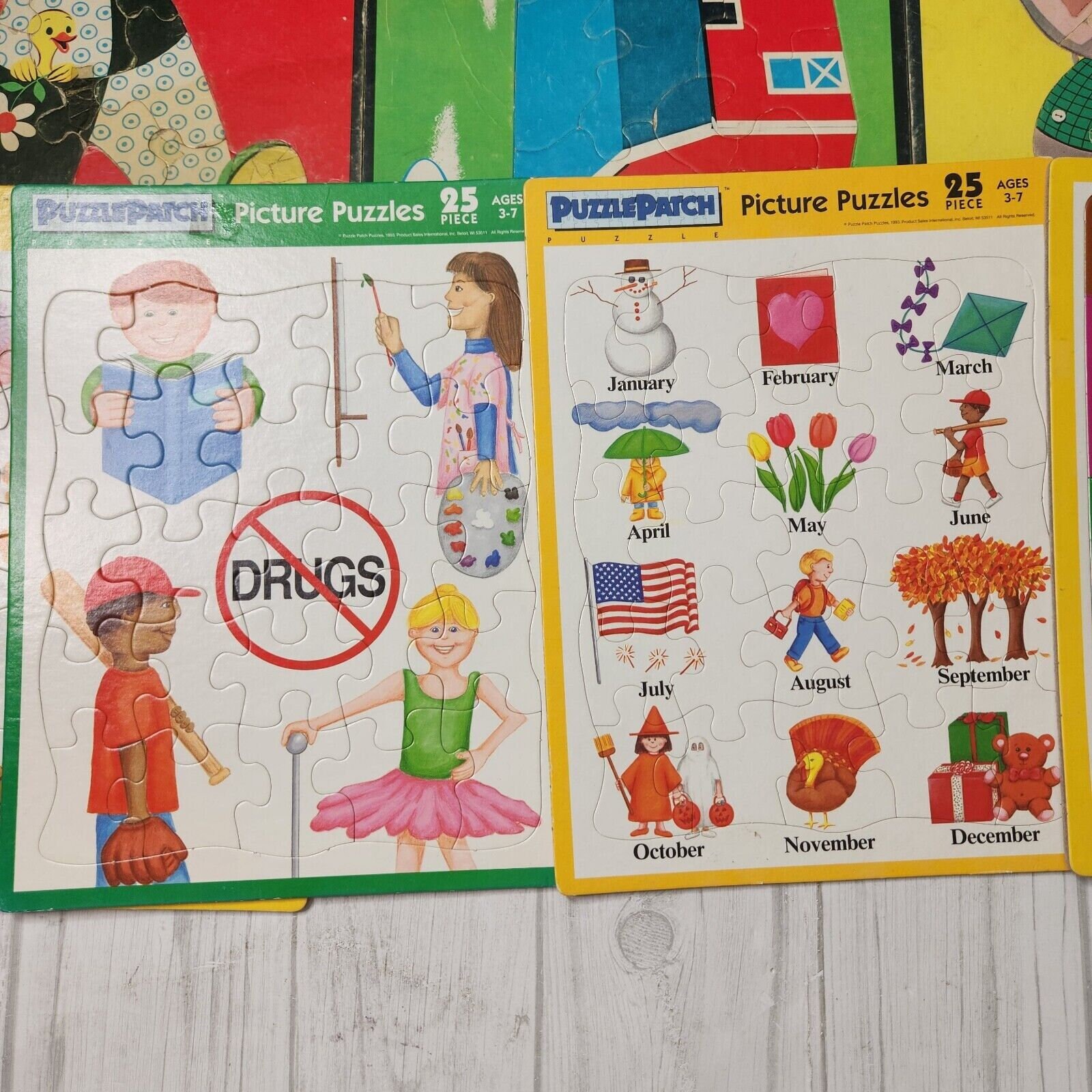 Vintage Playskool and Puzzle Patch Frame Tray Puzzles Lot of - Etsy