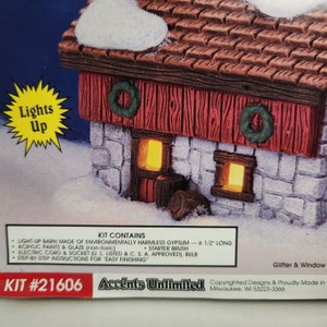Accents Unlimited Wee Crafts Christmas Village Country Barn - Etsy