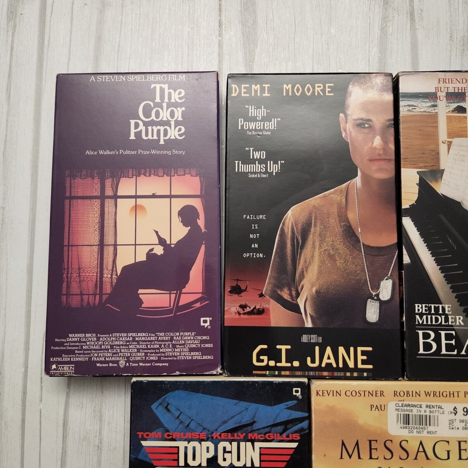 Vintage VHS Video Tape Cult Classic Movies Drama of 7 Top Gun Color ...