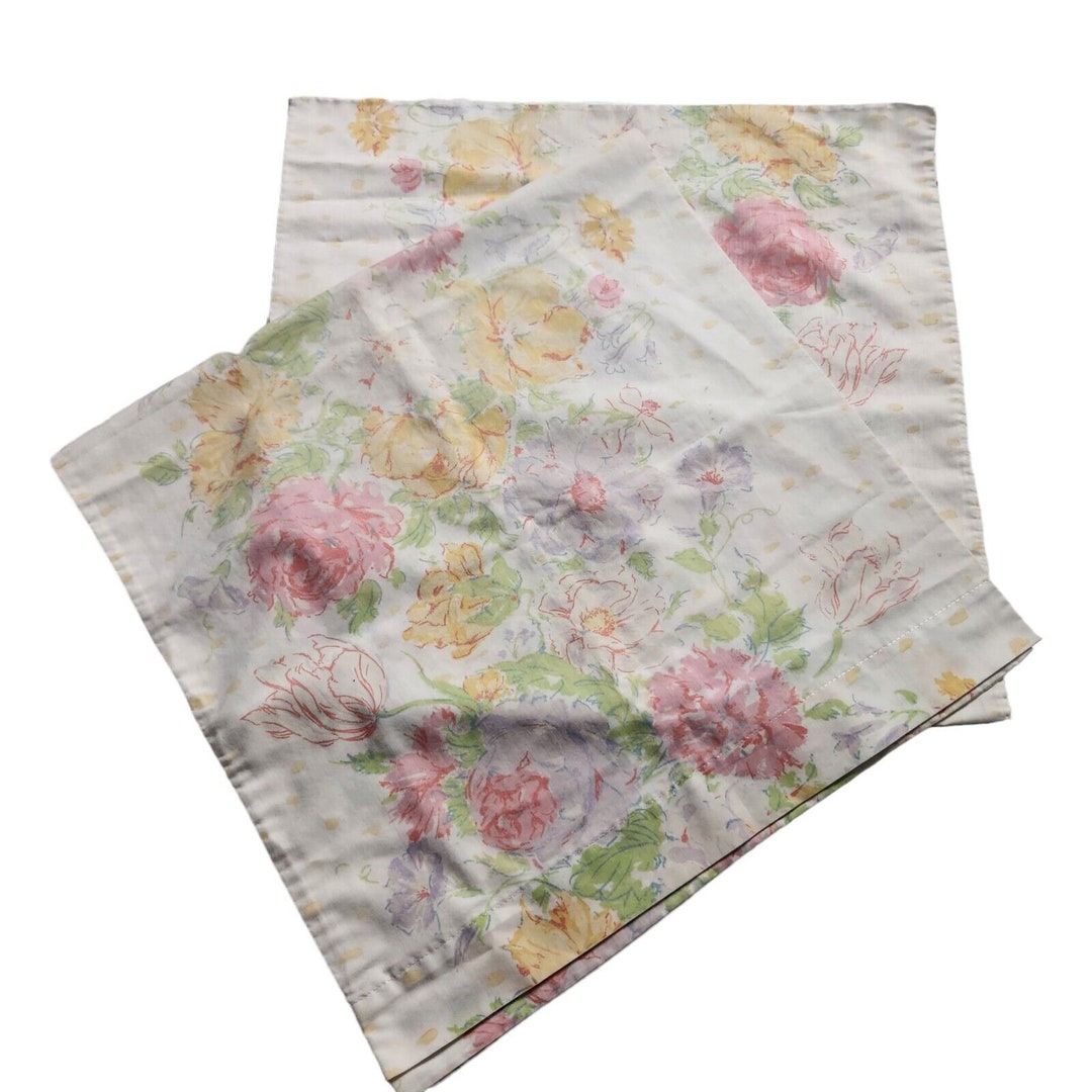 2 Vintage Springmaid Floral King Sized Pillowcases Flower Cottagecore ...