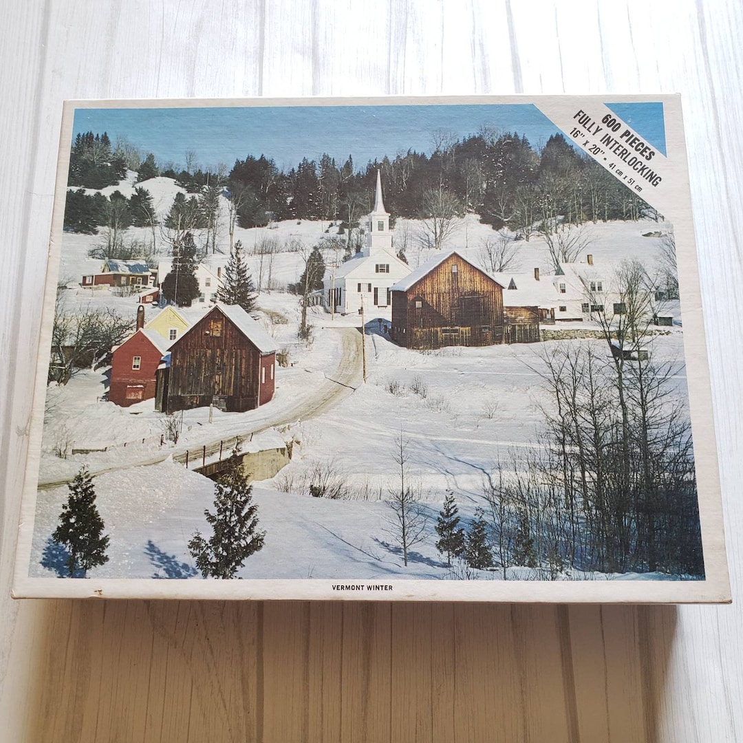 Vintage Winter in Vermont Factory Sealed Whitman Jigsaw Puzzle 600 Pcs ...