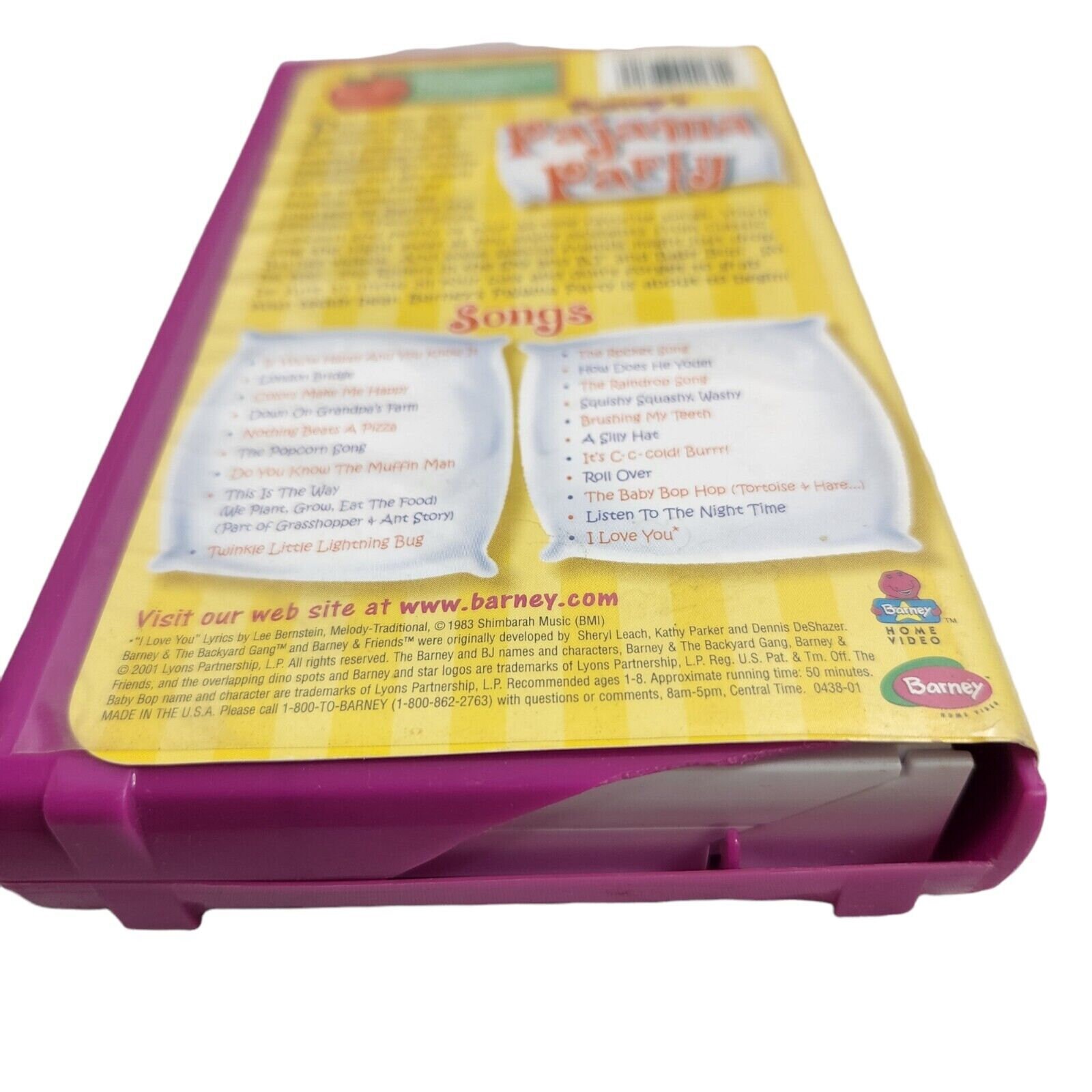 Barneys Pajama Party VHS Video Tape Sing Along Songs Hard - Etsy