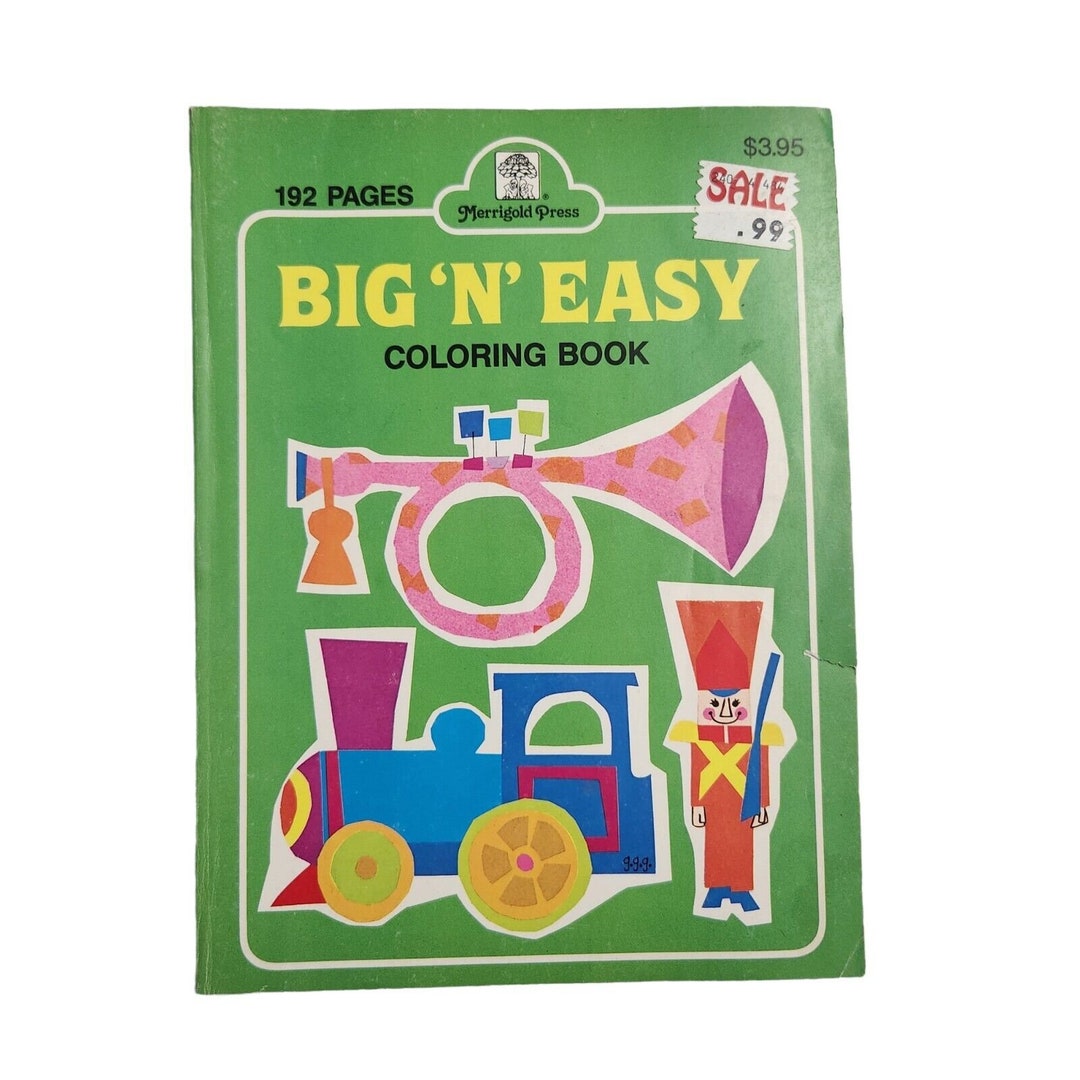 Vintage Big N' Easy Coloring Book - Merrigold Press 1988 - Etsy