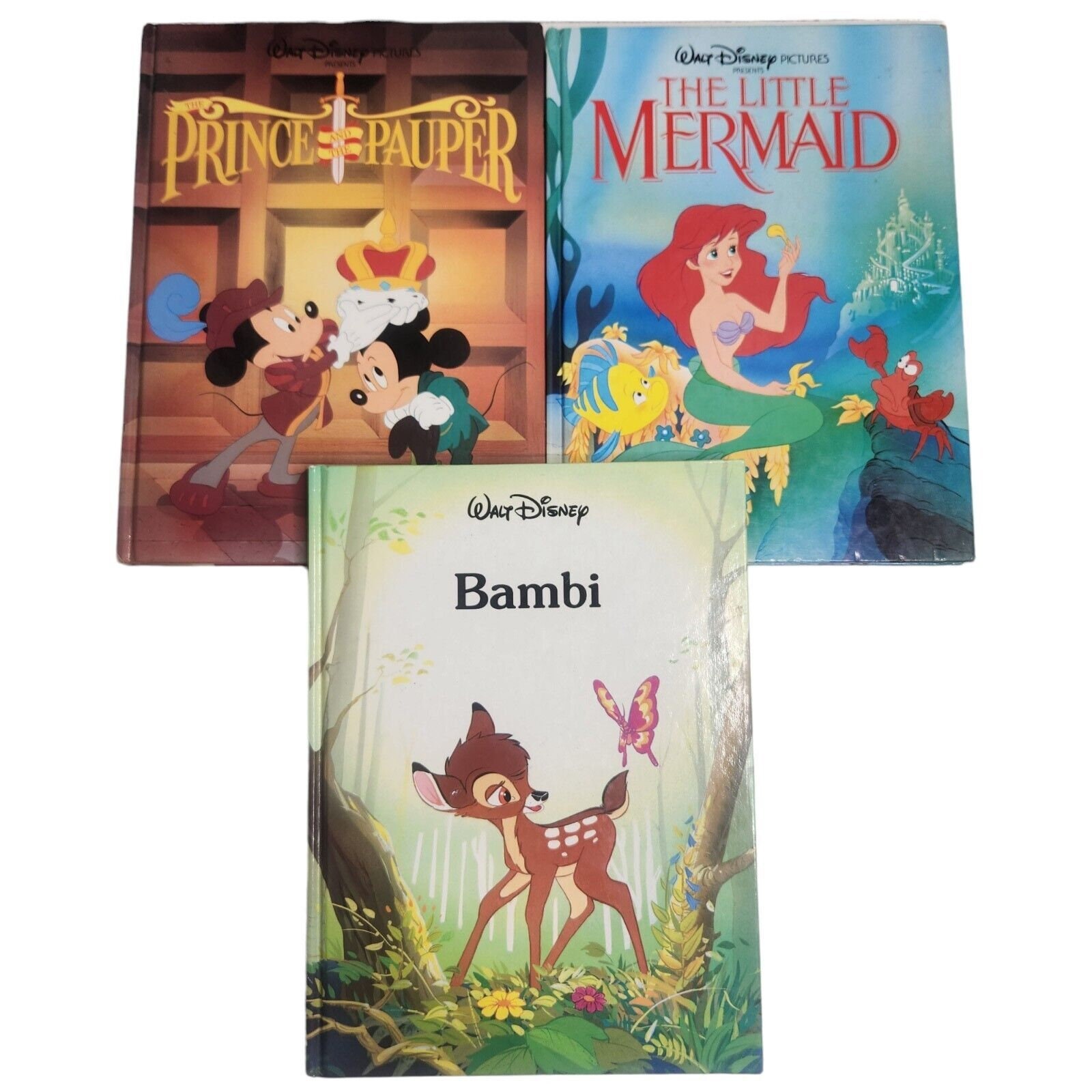 Vintage 90s Lot Of 7 Walt Disney Classic Series Books Mouse Works Gallery Twin Books Hardcover
