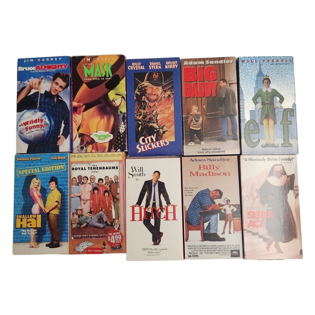Vintage VHS Video Tapes Classic 80s 90s Comedy Movie Lot Billy Madison ...