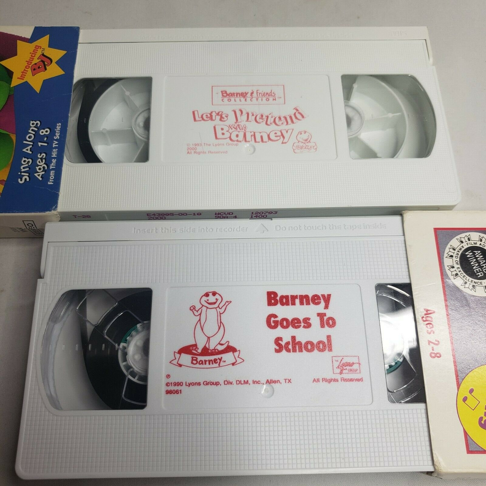 Barney VHS Lot of 2 Movies Barney Goes to School Let's - Etsy UK