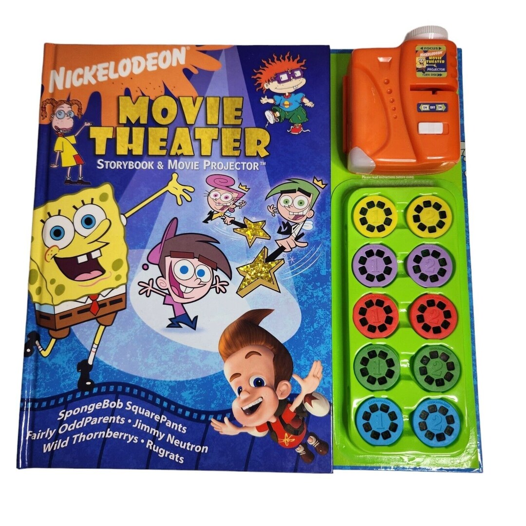 Movie Theater Storybook & Projector Nickelodeon Spongebob Jimmy Neuron ...