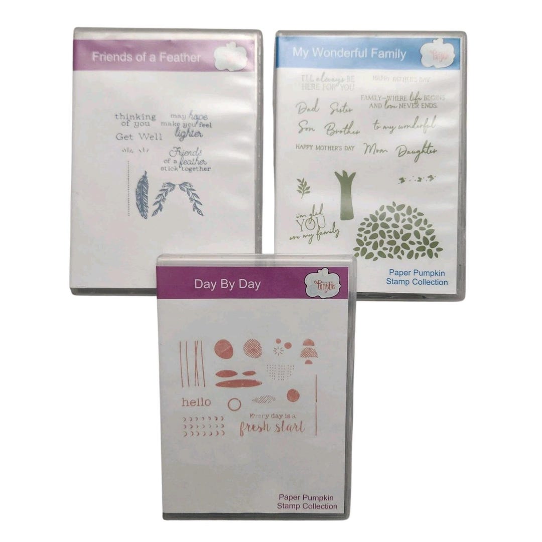 Stampin' up Paper Pumpkin Cling Stamps Sayings Day by Day Lot of 3 - Etsy