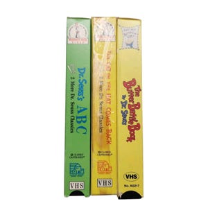 Dr Seuss Vintage 90s VHS Learning Tapes ABC the Cat in the Hat the ...