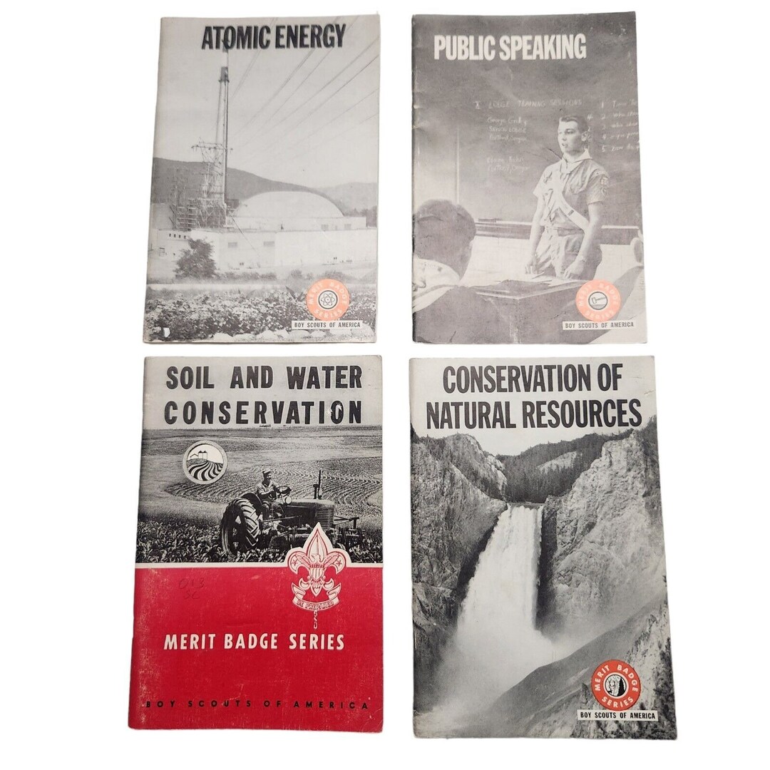 Lot 4 Vintage 1960s Merit Badge Series Books Public Speaking Atomic ...