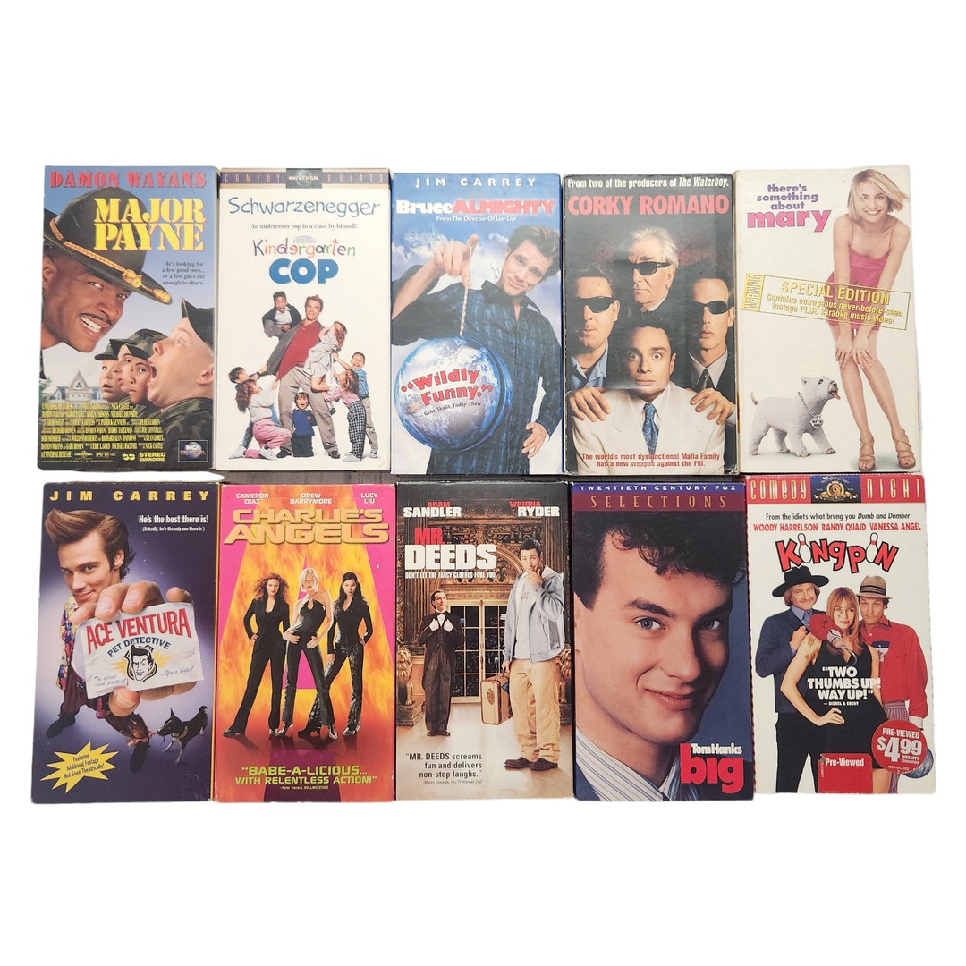Vintage VHS Lot Comedy Funny Moives Kingpin Major Payne Corky Romano Mr ...