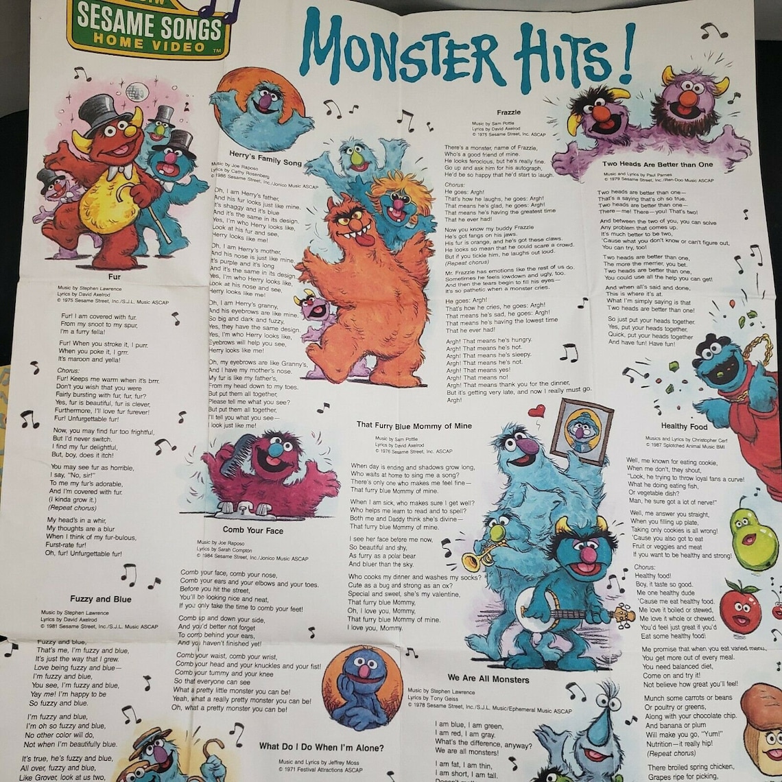 Vintage Sesame Street Monster Hits Sesame Songs Home Video - Etsy