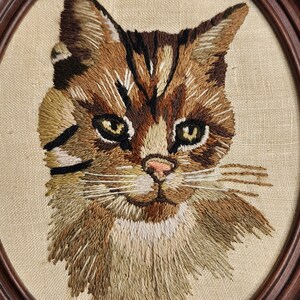 Columbia-minerva "peake" Cat Complete Framed Needlepoint Erica Wilson ...