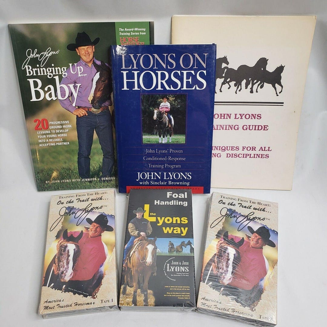 Vintage John Lyons VHS and Books Horse Training Guide Book Lot Bundle ...