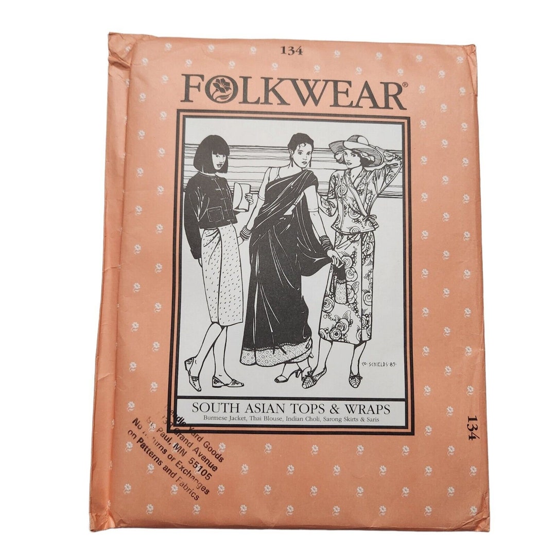 Folkwear South Asian Tops & Wraps Sewing Pattern 134 Jacket Choli and ...