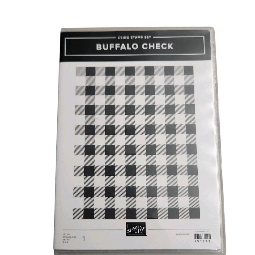 Stampin' Up! BUFFALO CHECK Background Large Stamp Cozy Fall Holiday ...