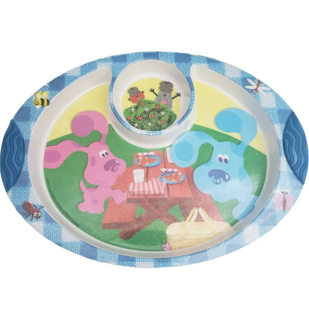 Blues Clues Melamine Plate Zak Designs Vintage Magenta Periwinkle ...