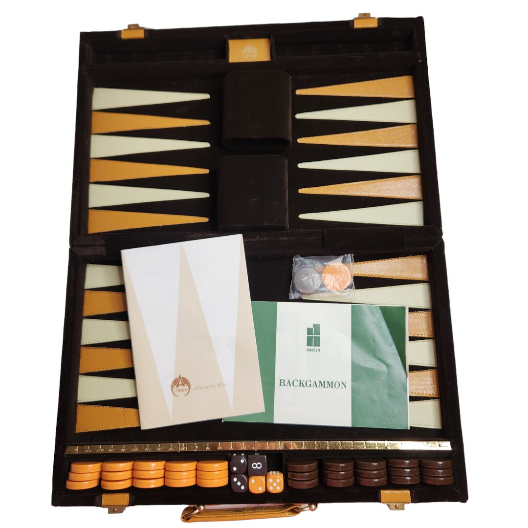 Vintage Aries of Beverly Hills 18 Backgammon Set Leatherette Case - Etsy