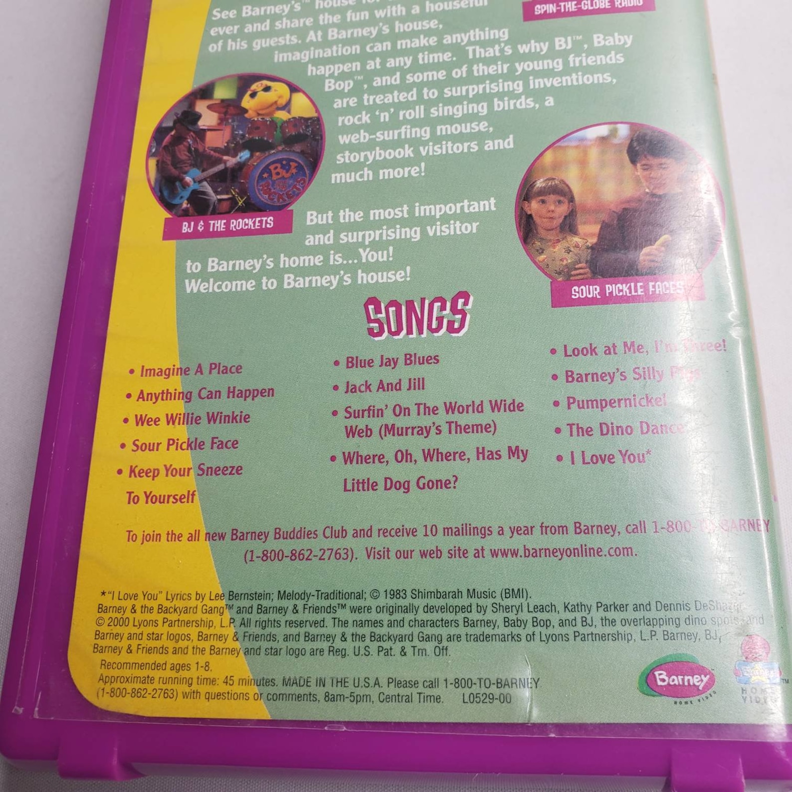 Barney Come on Over to Barneys House VHS 2000 Purple Clam - Etsy