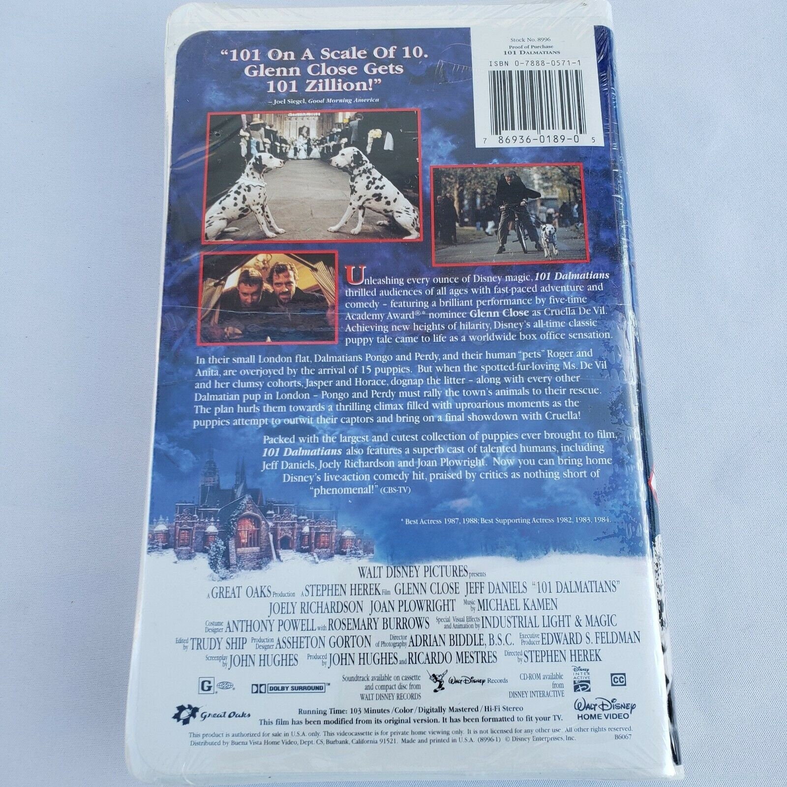Disneys 101 Dalmatians VHS 1997 Clam Shell Glenn Close New - Etsy