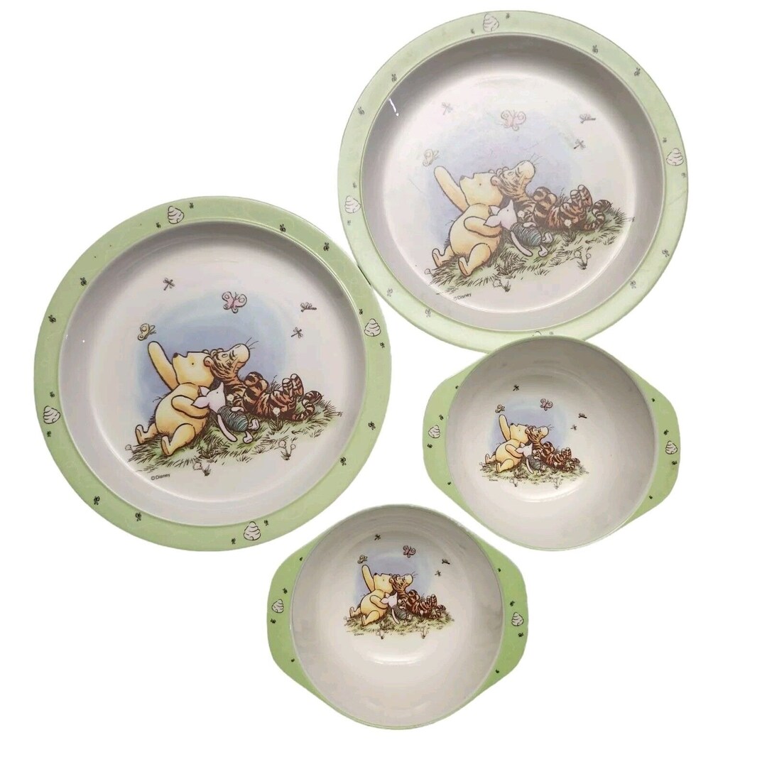 VTG Disney First Years Winnie the Pooh Plates and Bowls Pooh, Tigger ...