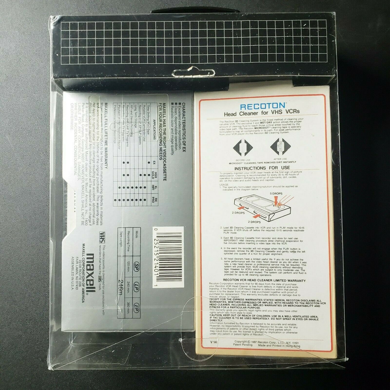 Vintage Recoton the Starter System VCR VHS Care Set Factory Sealed ...