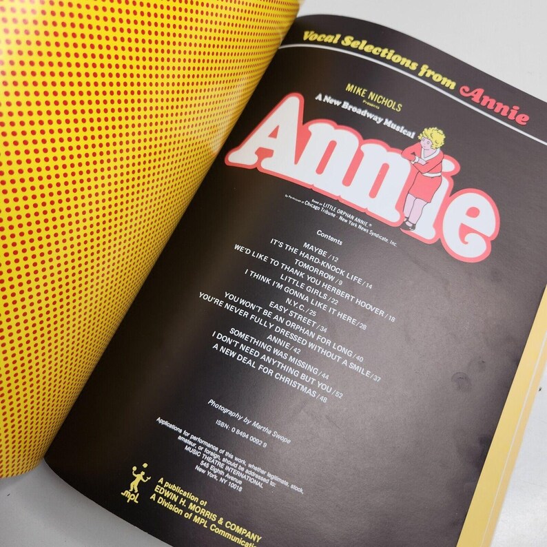 ANNIE Original Collection From the Musical 1977 Vintage Sheet Music - Etsy