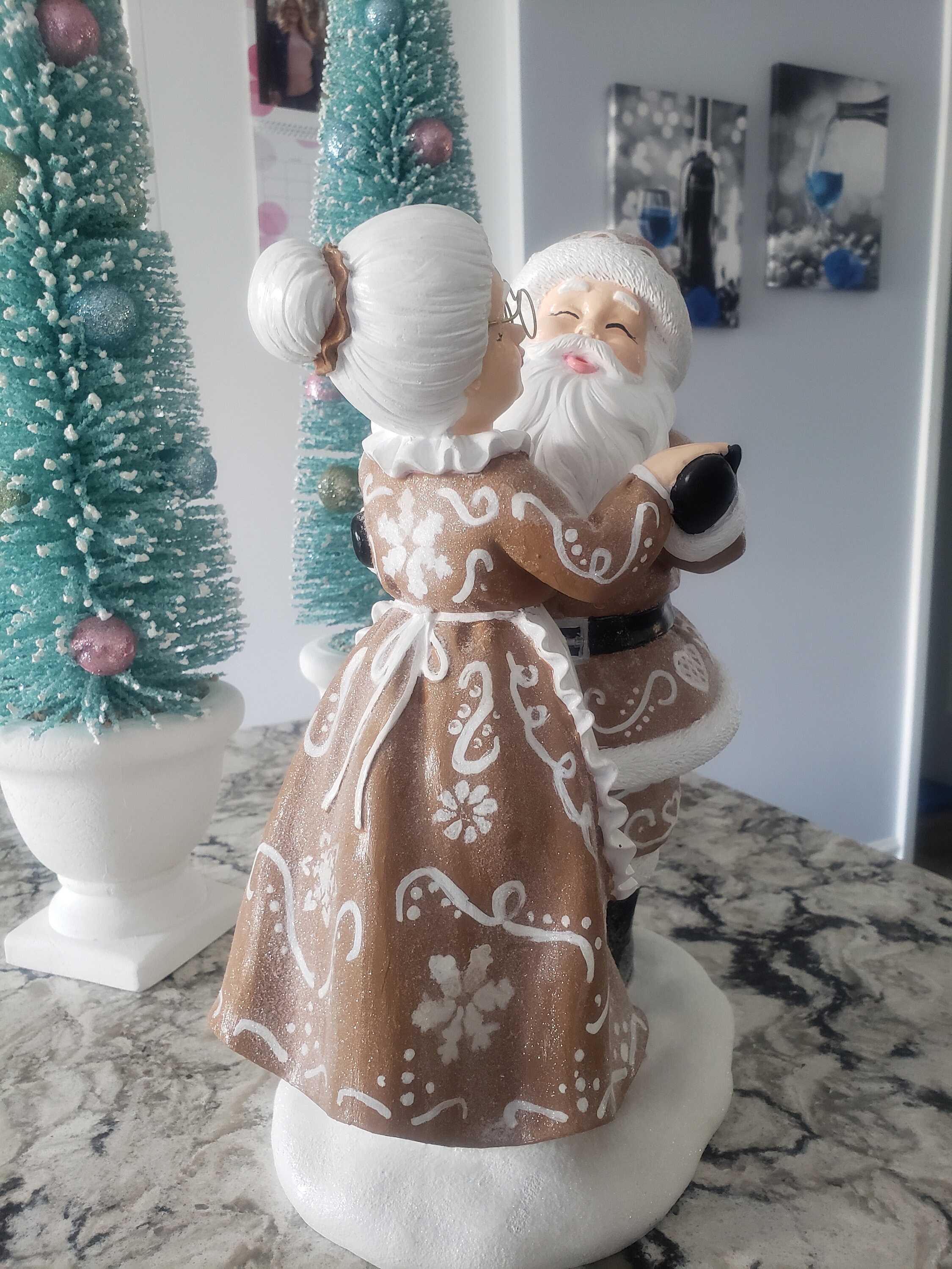 Gingerbread Lace Dancing Mr & Mrs Claus - Etsy