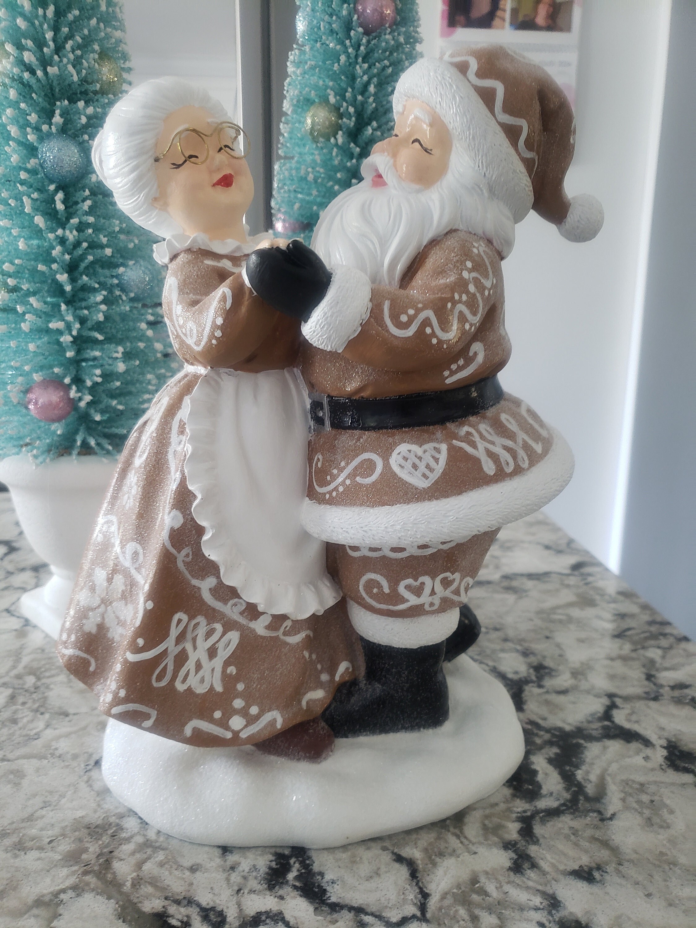 Gingerbread Lace Dancing Mr & Mrs Claus - Etsy