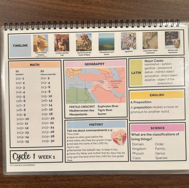 Cycle 2 and 3 Classical Conversations Fridge Facts - Etsy