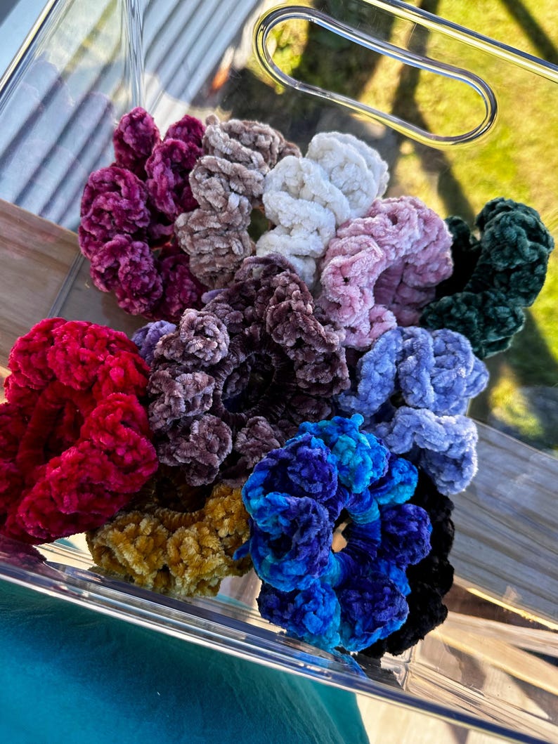 Handmade Crocheted Scrunchies - Etsy