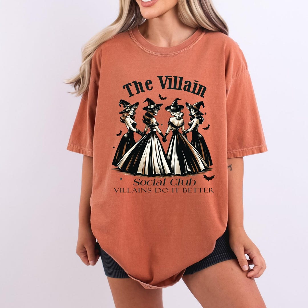 Comfort Colors®funny the Villain Social Club Halloween T-shirt, the ...