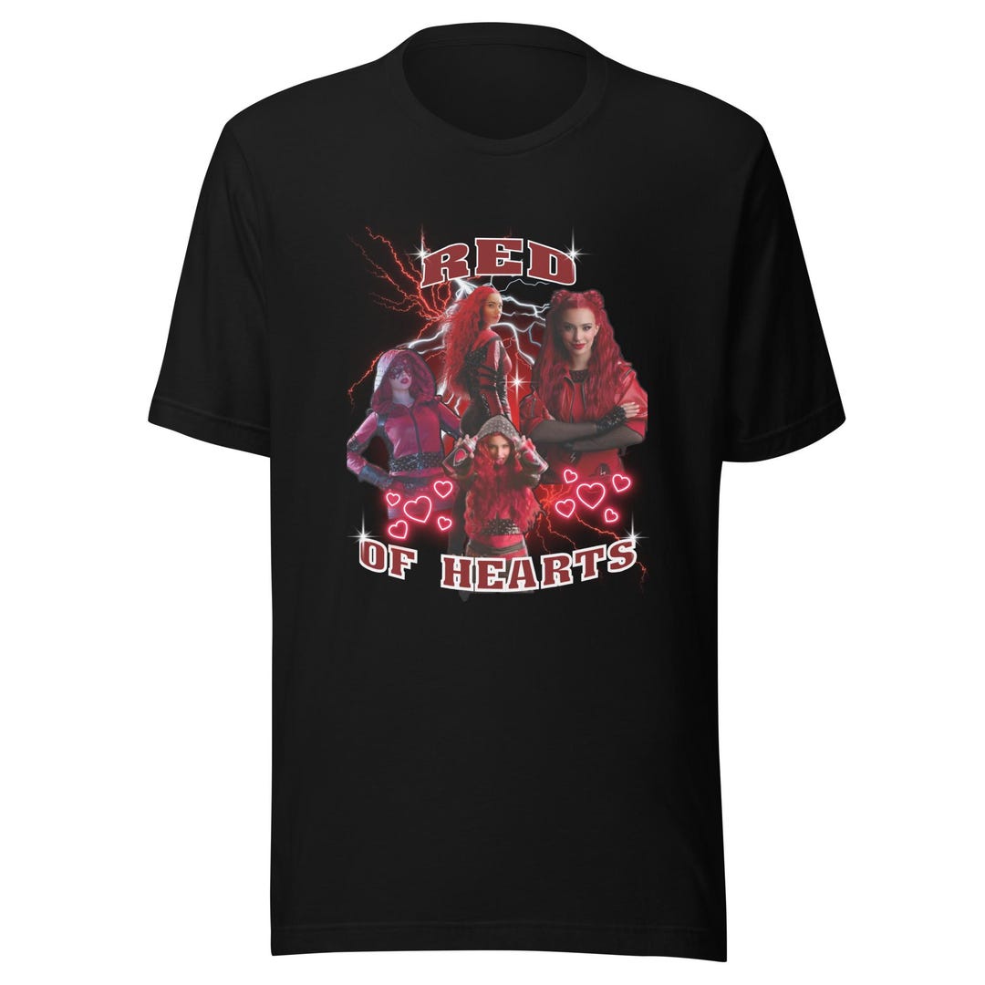 Descendants Red of Hearts Bootleg Style Tee unisex T-shirt - Etsy