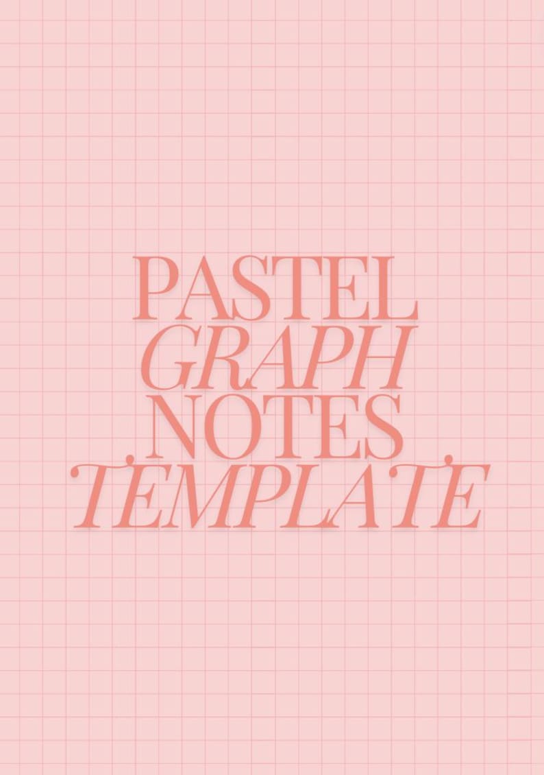 Pastel Graph Notes Template for Goodnotes, Notability, Etc. - Etsy