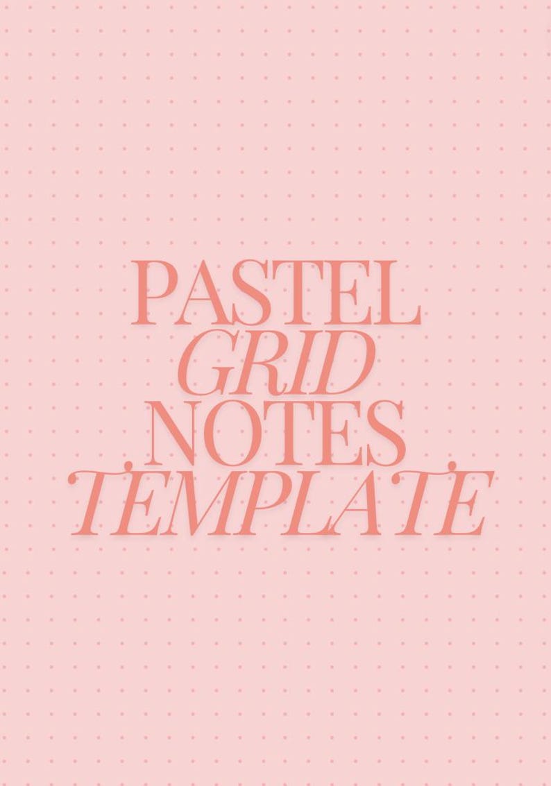 Pastel Dot Grid Template for Goodnotes, Notability, and More! - Etsy