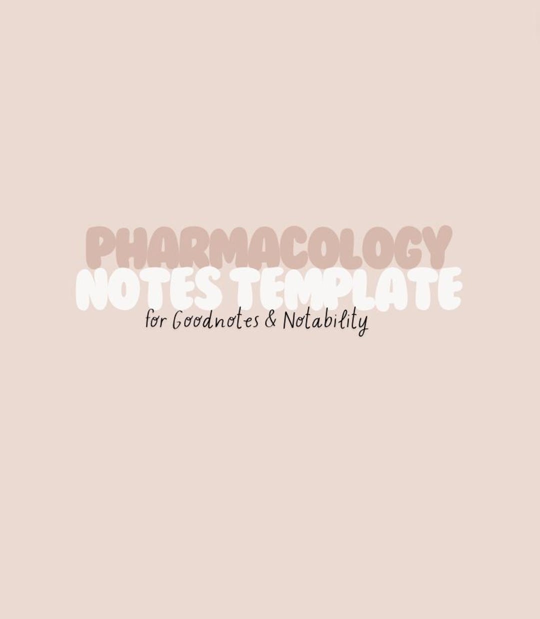 Pharmacology Notes Templates for Goodnotes, Notability, Etc. - Etsy